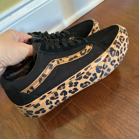 Vans | Shoes | Vans Olds Skool Platform Black Leopard Print Shoes Size ...